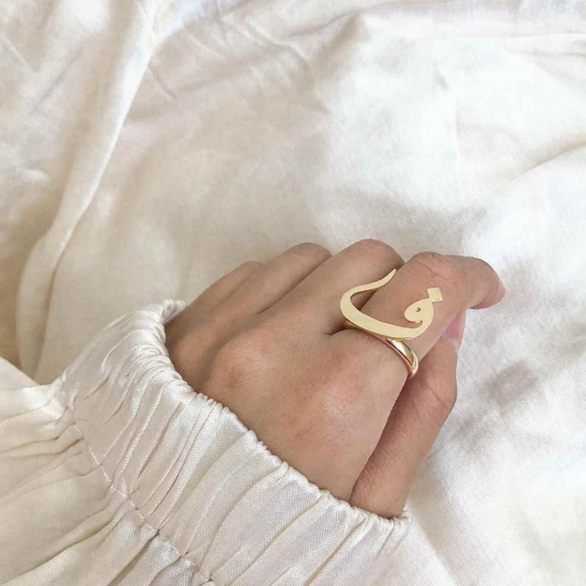 Arabic Alphabet Name Ring– Locket Garage